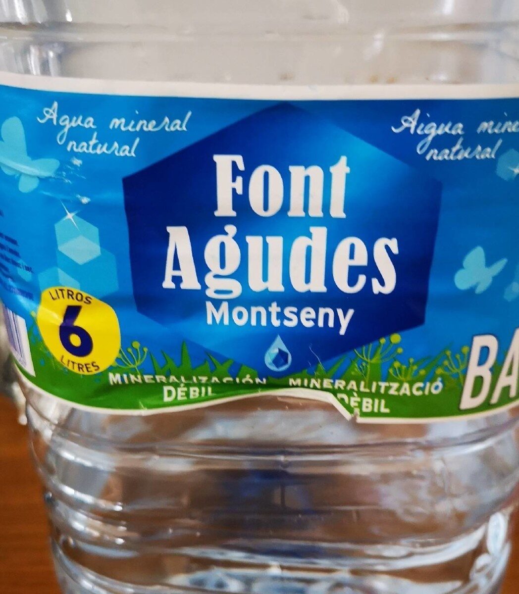 Agua mineral: Font Agudes - Agua mineral natural