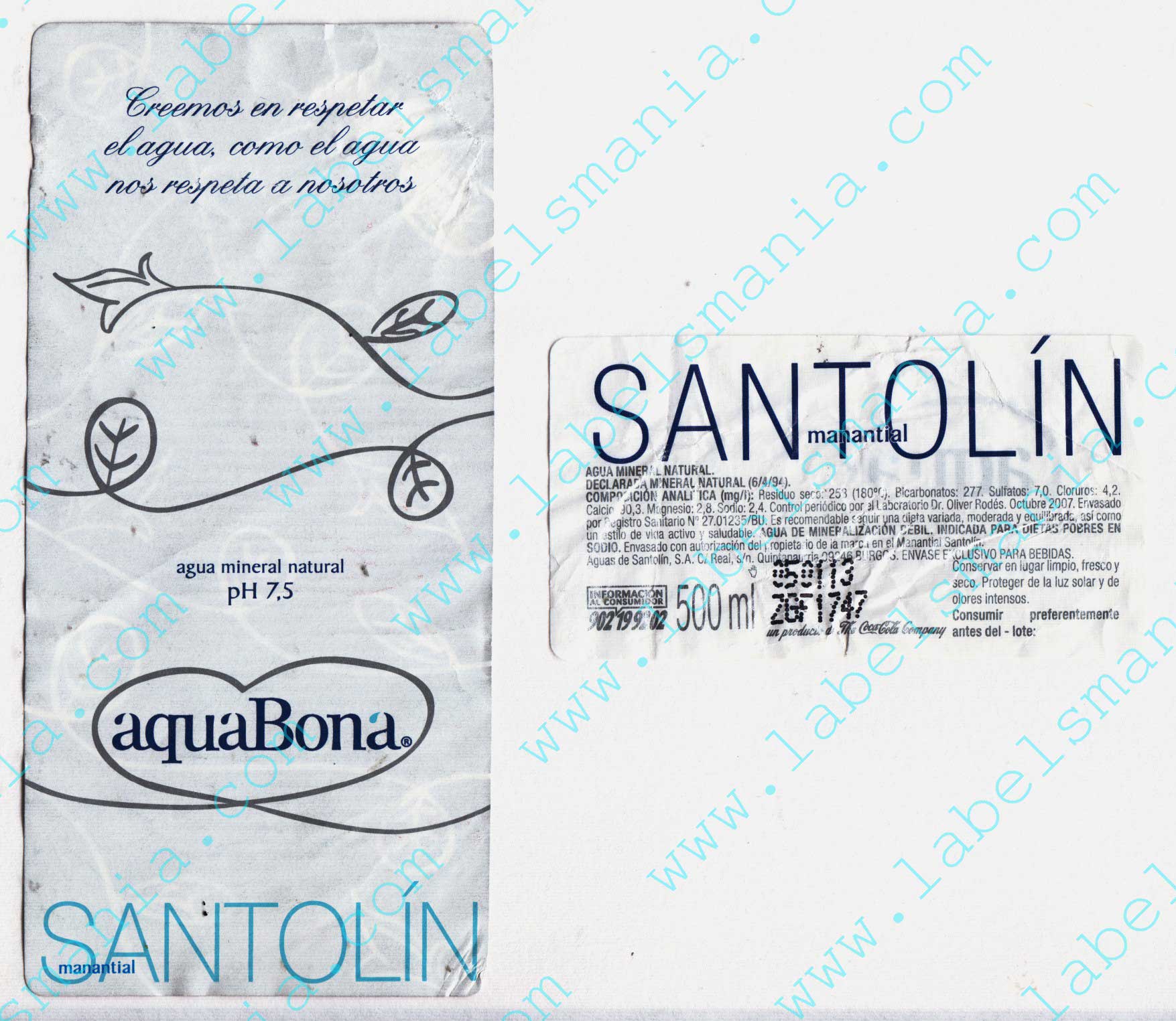 AGUA MINERAL: SANTOLIN - BENEFICIOS IMPRESIONANTES